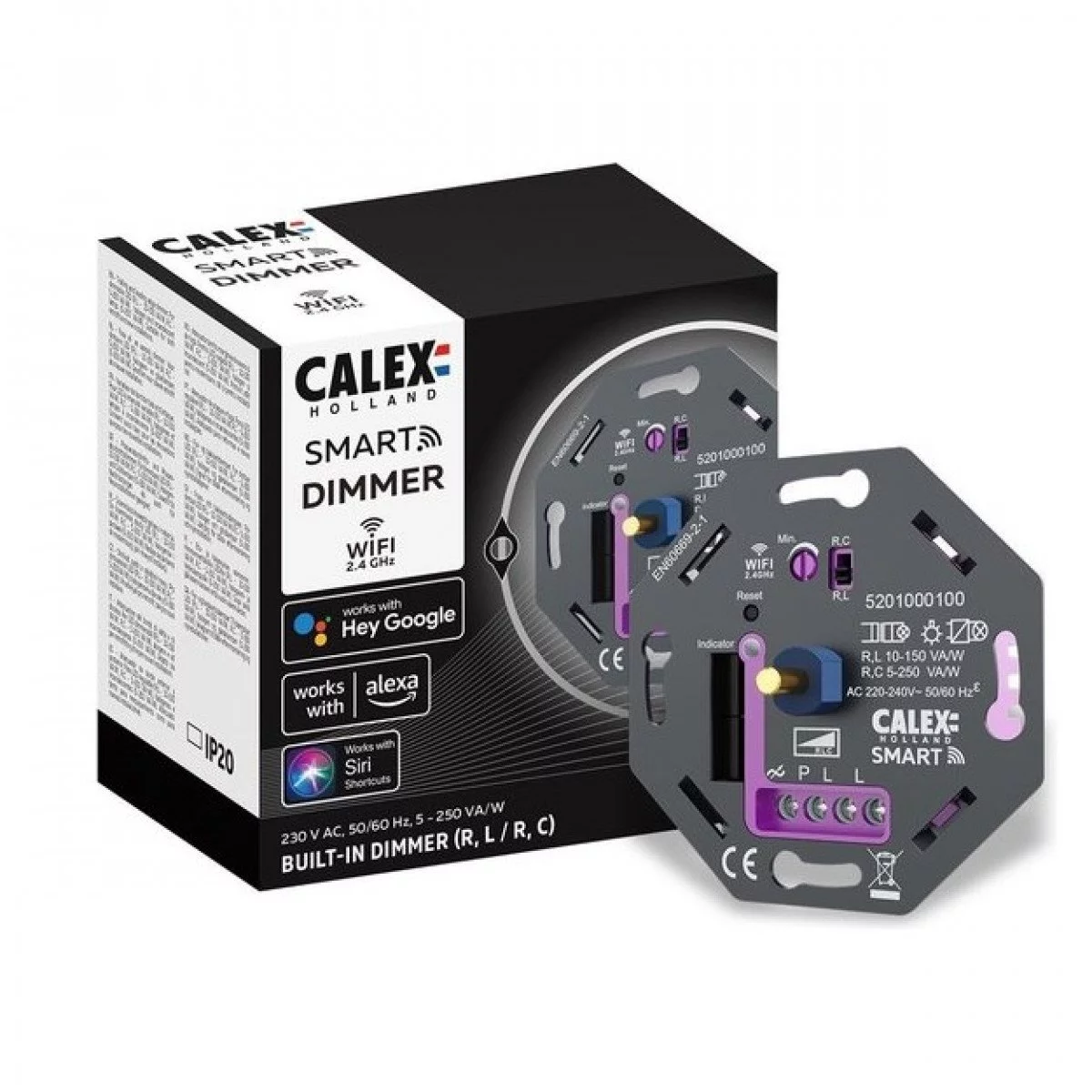 Calex Smart LED Unterputz-Dimmer 250W | Nostalux.de