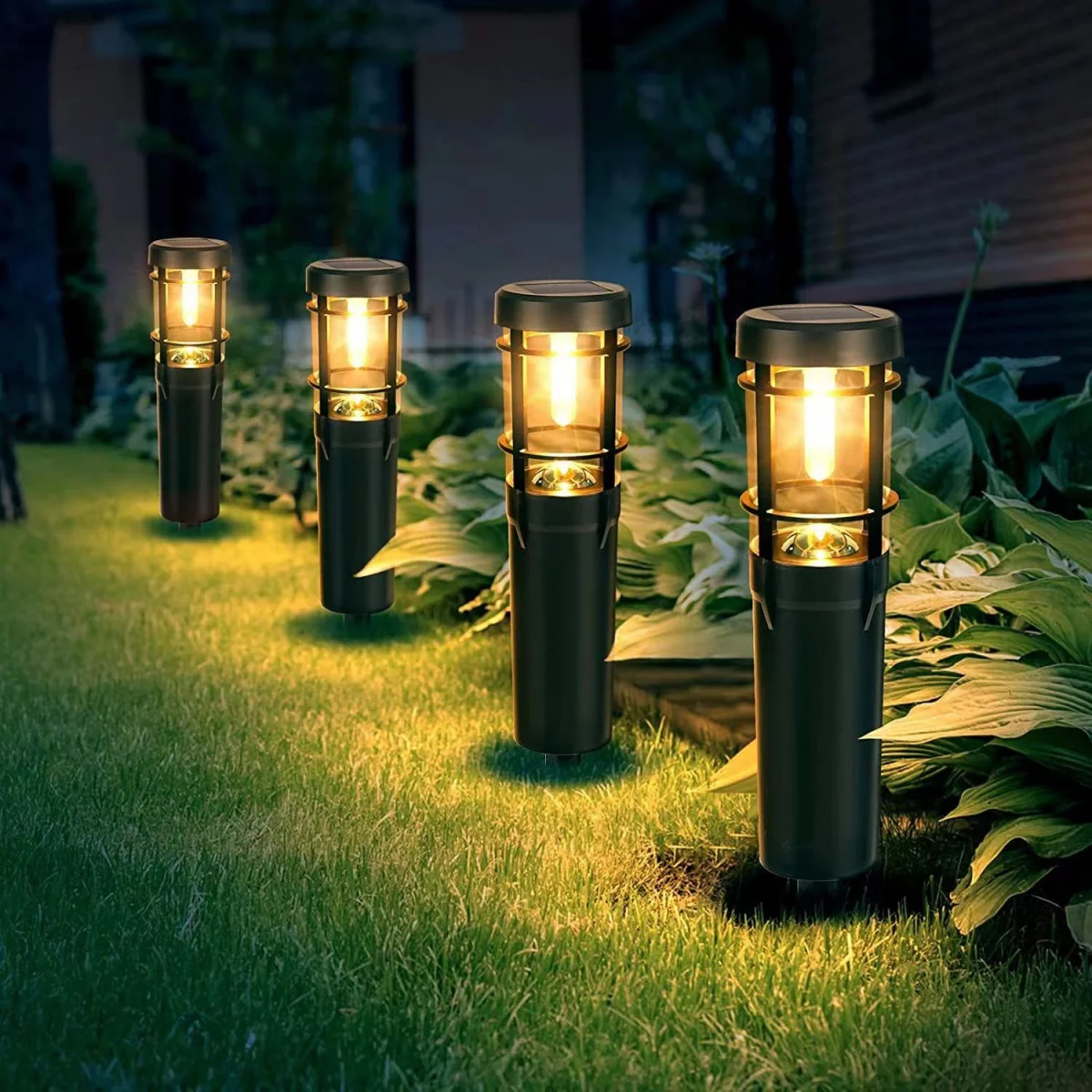 4 Faro Solar Gartenleuchte Zwart - Solar LED | Nostalux.de