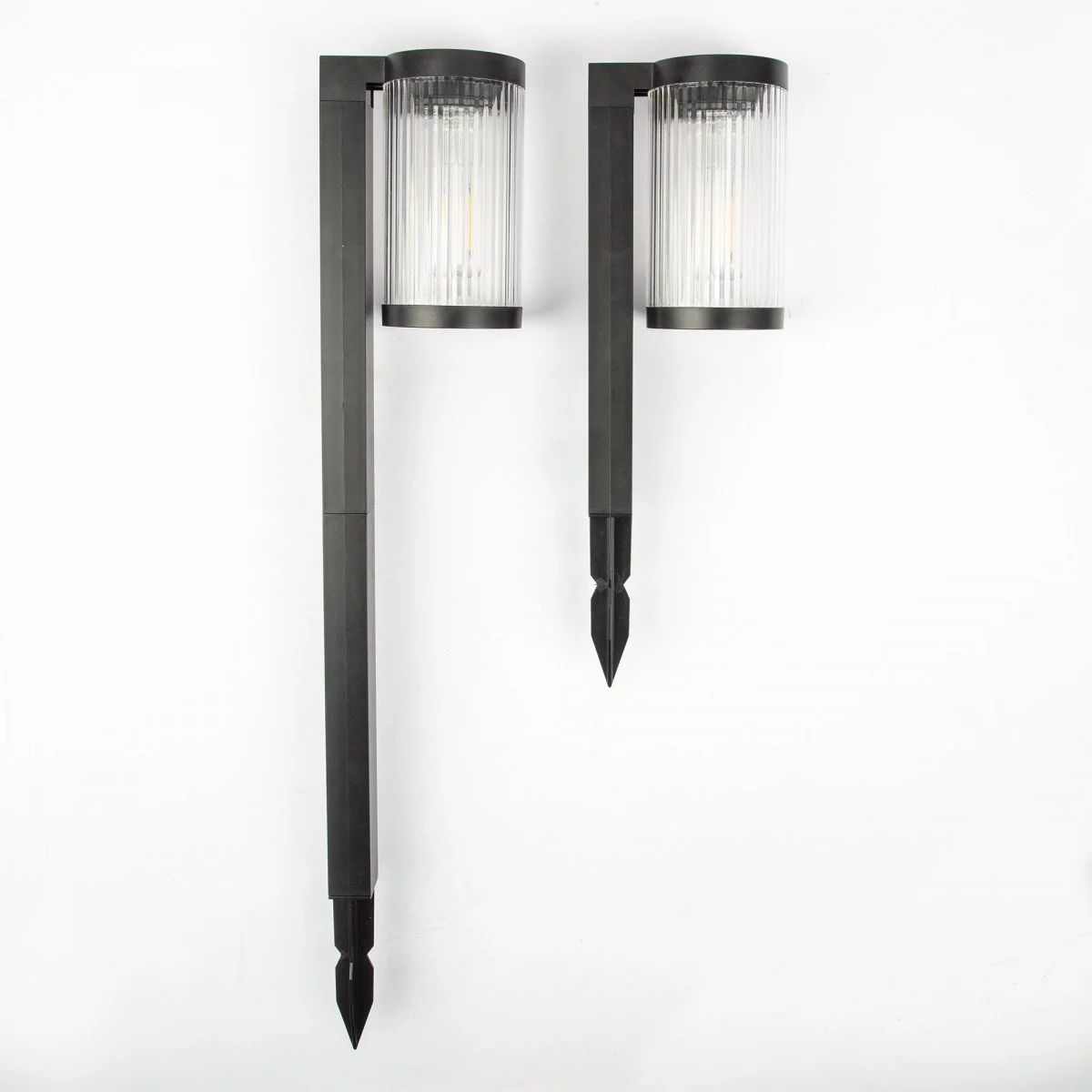 2 Solar Gartenlampen - Aurora Schwarz | Nostalux.de