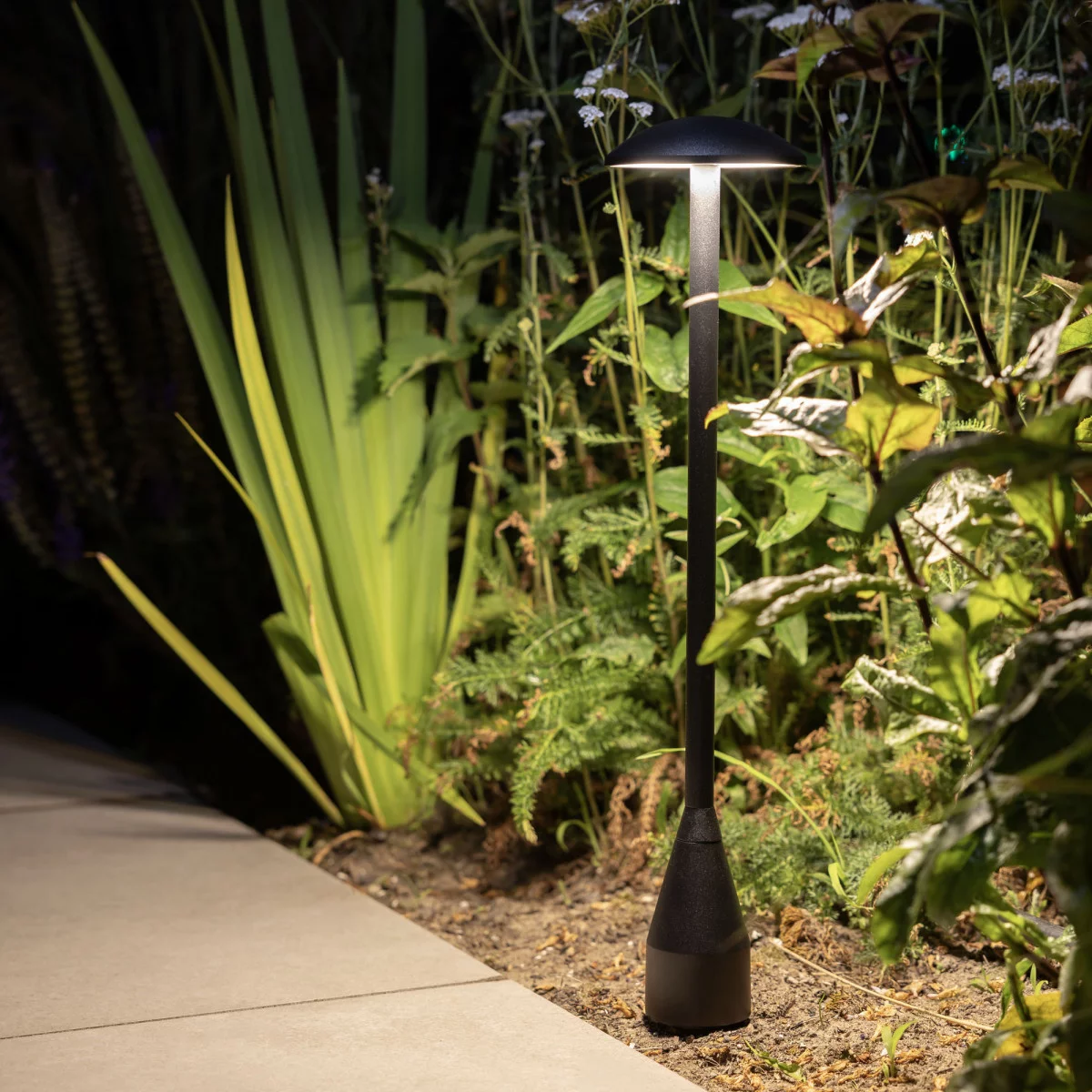 Schwarze Außenlampe 50 cm – Jazzy Gartenlampe | Nostalux.de