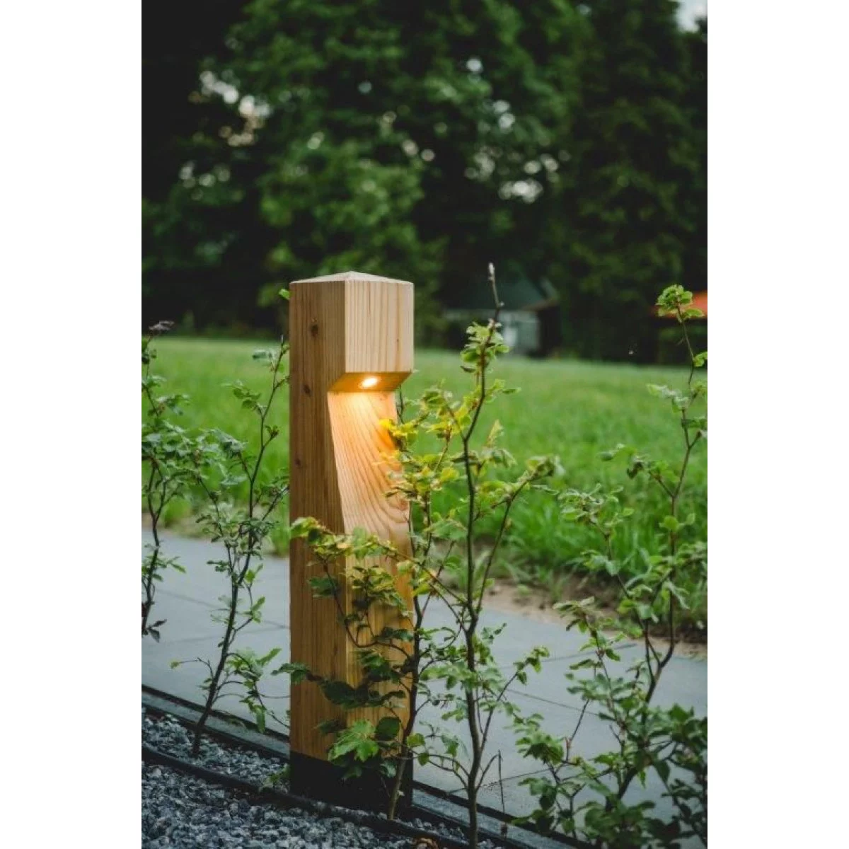 Gartenbeleuchtung Oak Eichenholz Terrassenleuchte Gartenwegbeleuchtung ...