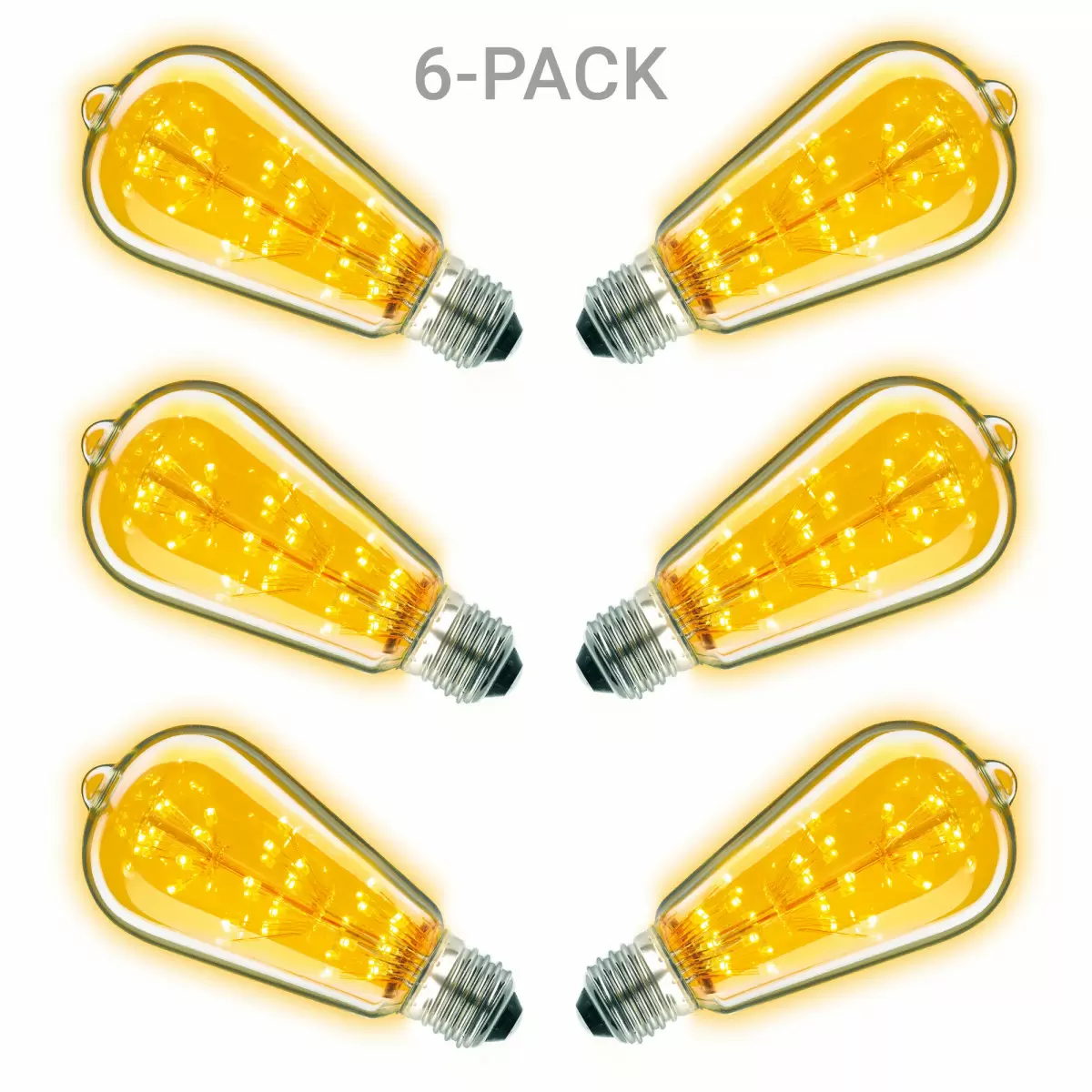 Rustic LED Leuchtmittel 6er-Pack